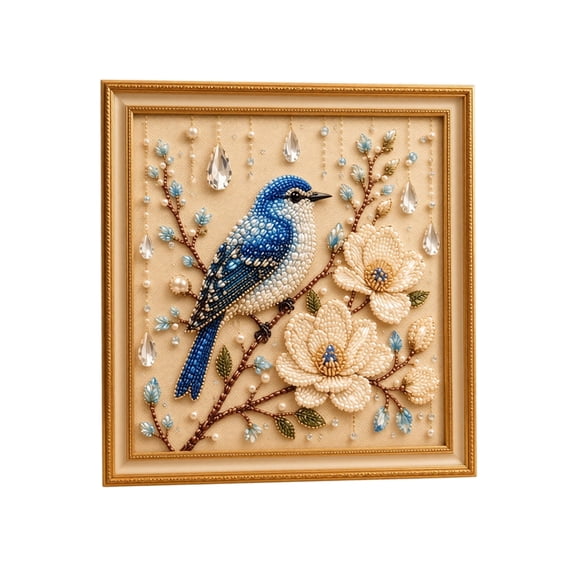 20×20cm Hummingbird Floral 5D Diamond Painting Kit, Full Round Special ...