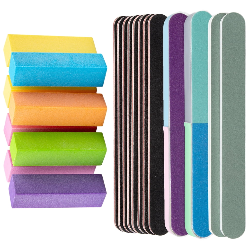20/21Pcs Nail File and Buffer Professional Manicure Tools Rectangular ...