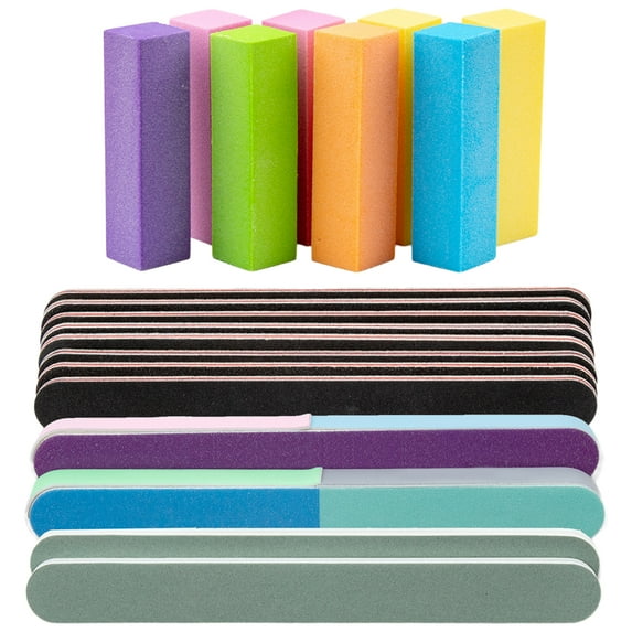 20/21Pcs Nails File and Buffer Block Professional Manicure Tools Set ...