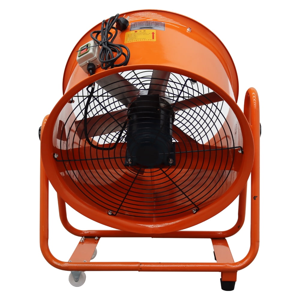 20" 220V Axial Fan Mobile Cylinder Pipe Spray Booth Paint Fumes Blower ...