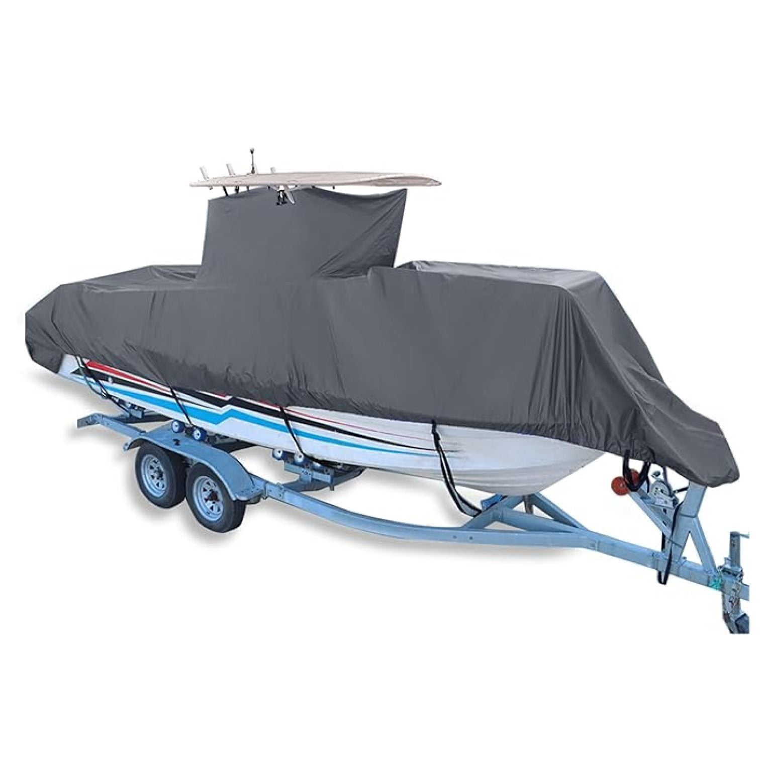 20-22FT 420D Heavy Duty Center Console T-Top Roof Boat Cover ...