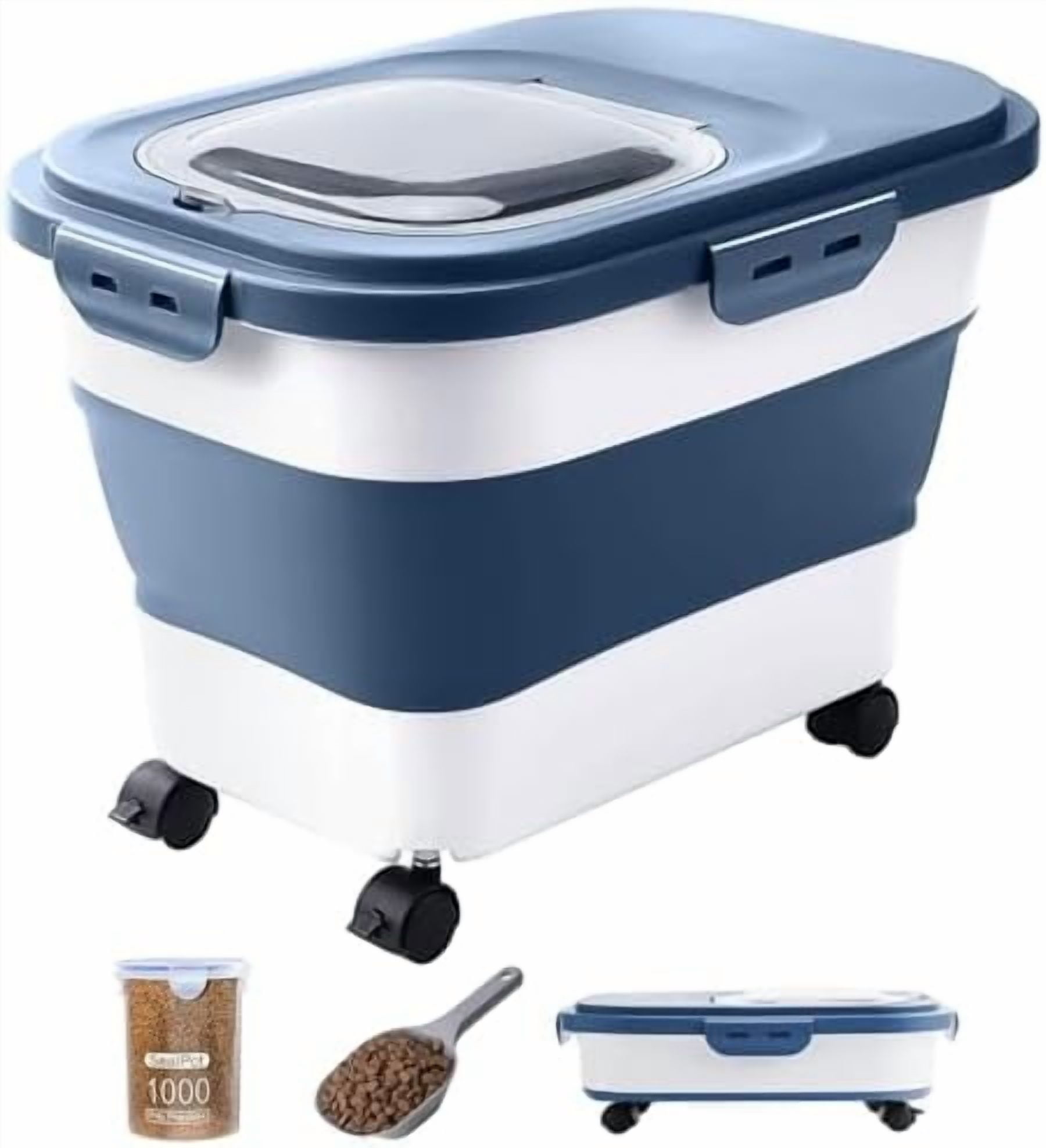 20-23 Lbs Dog Food Storage Container - Collapsible Dog Food Container ...