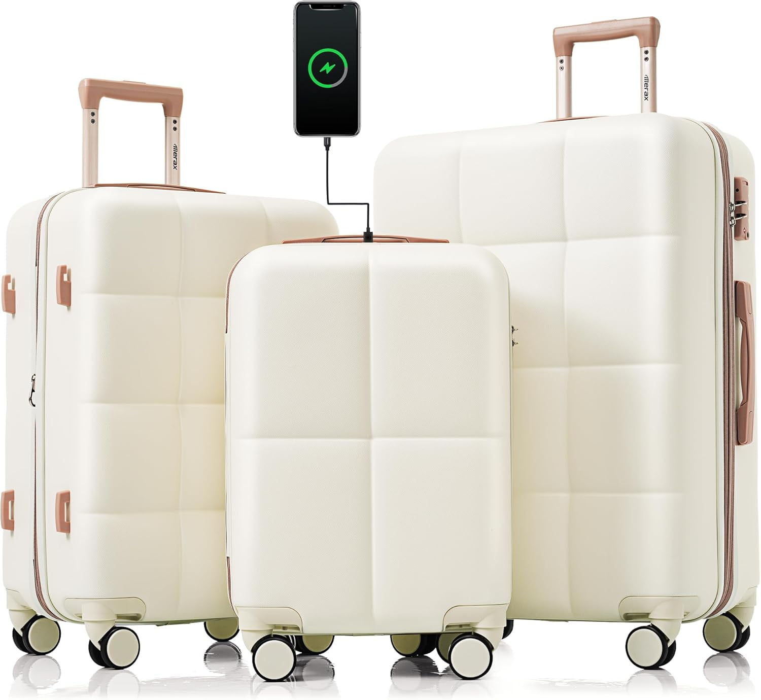 20/24/28 Inch Hardside Suitcase with Spinner Wheels, Lightweight TSA ...