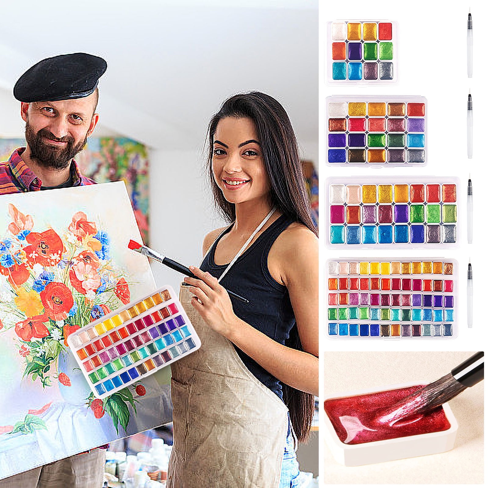 20/24/60 Free Send Pen Forestry Paint, Colors Watercolor Painting Set ...