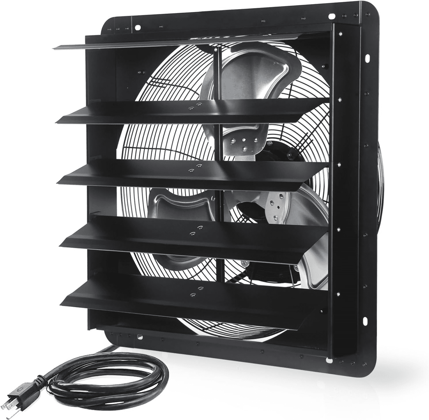 20/24" Louvered Exhaust Fan with 1.65m Power Cord, Wall Mounted, High ...