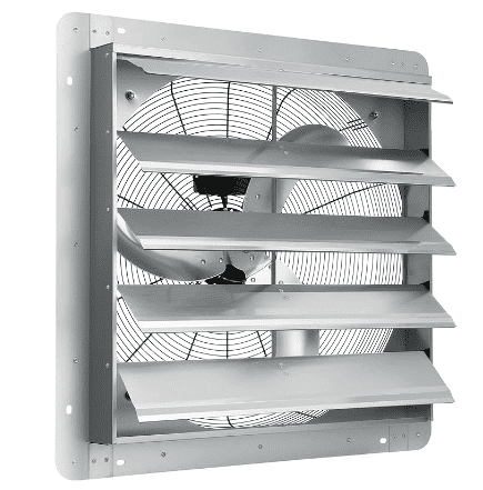 20''/24" Shutter Exhaust Fan, Aluminum Wall Mounted Shutter Exhaust Fan ...