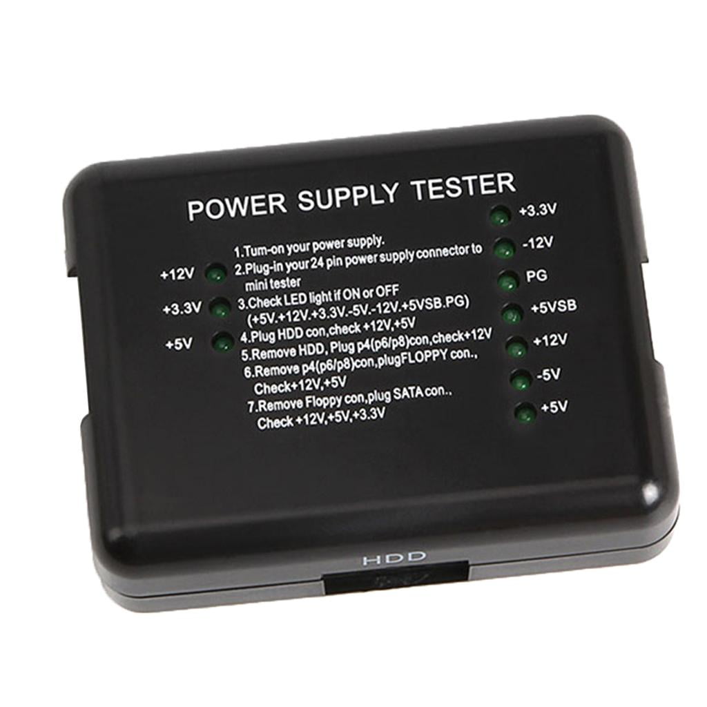 20 / 24-pin Tester Computer Power Checker For / / D With Led - Walmart.com