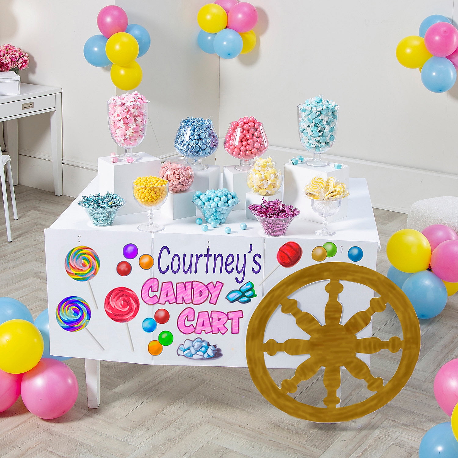 20" – 25 1/2" Party Cart Cardboard Table Decorating Cutouts Kit - 3 ...