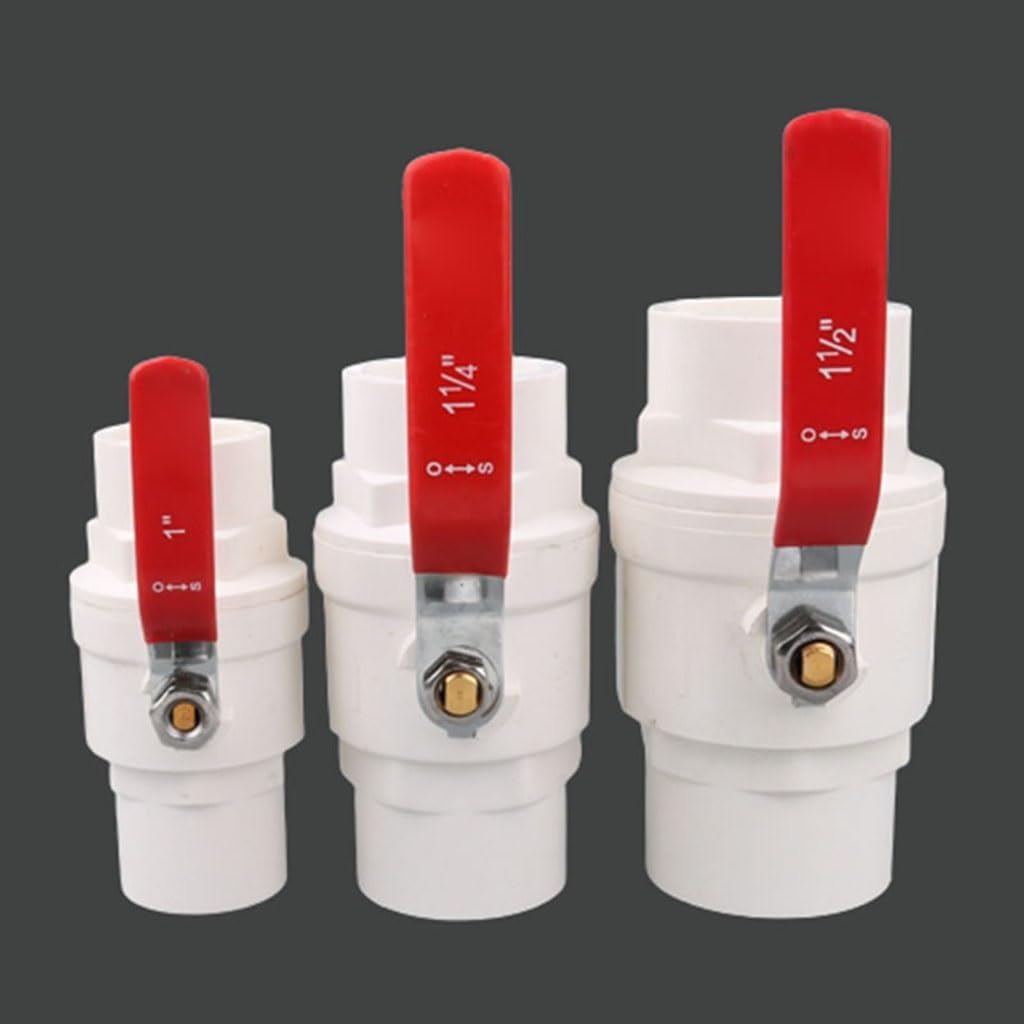 20/25/32/40/50mm PVC Ball Valve Plumbing U-PVC Ball Valve Plastic ...