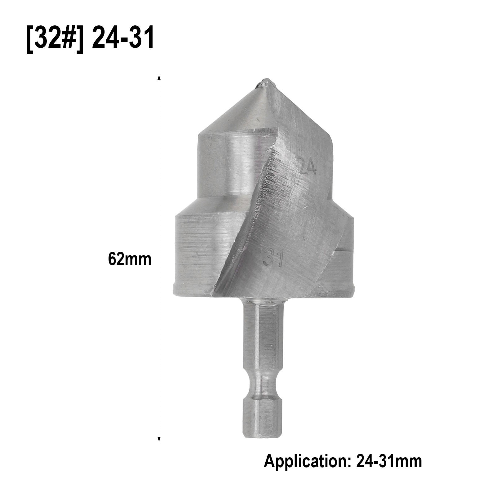 20/25/32mm Spiral PPR Lifting Stepped Drill Bit Hexagon Shank Water ...