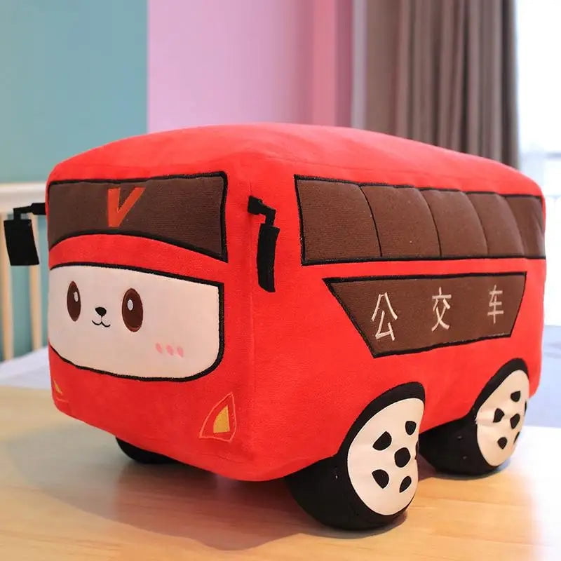 Kids Toys Aircraft Plush Toys Cute Cartoon Cars Fire Truck Cement Mixer ...