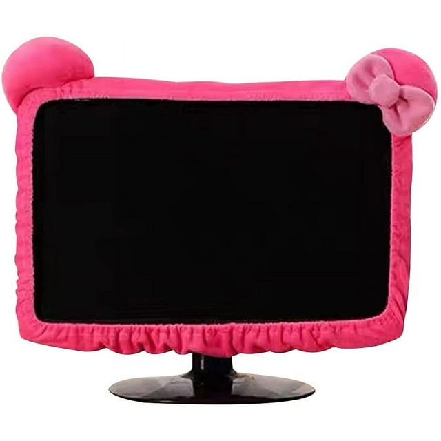 20''-29'' Computer Monitor Cover with Cat Ear Design Furry Kawaii Pink ...