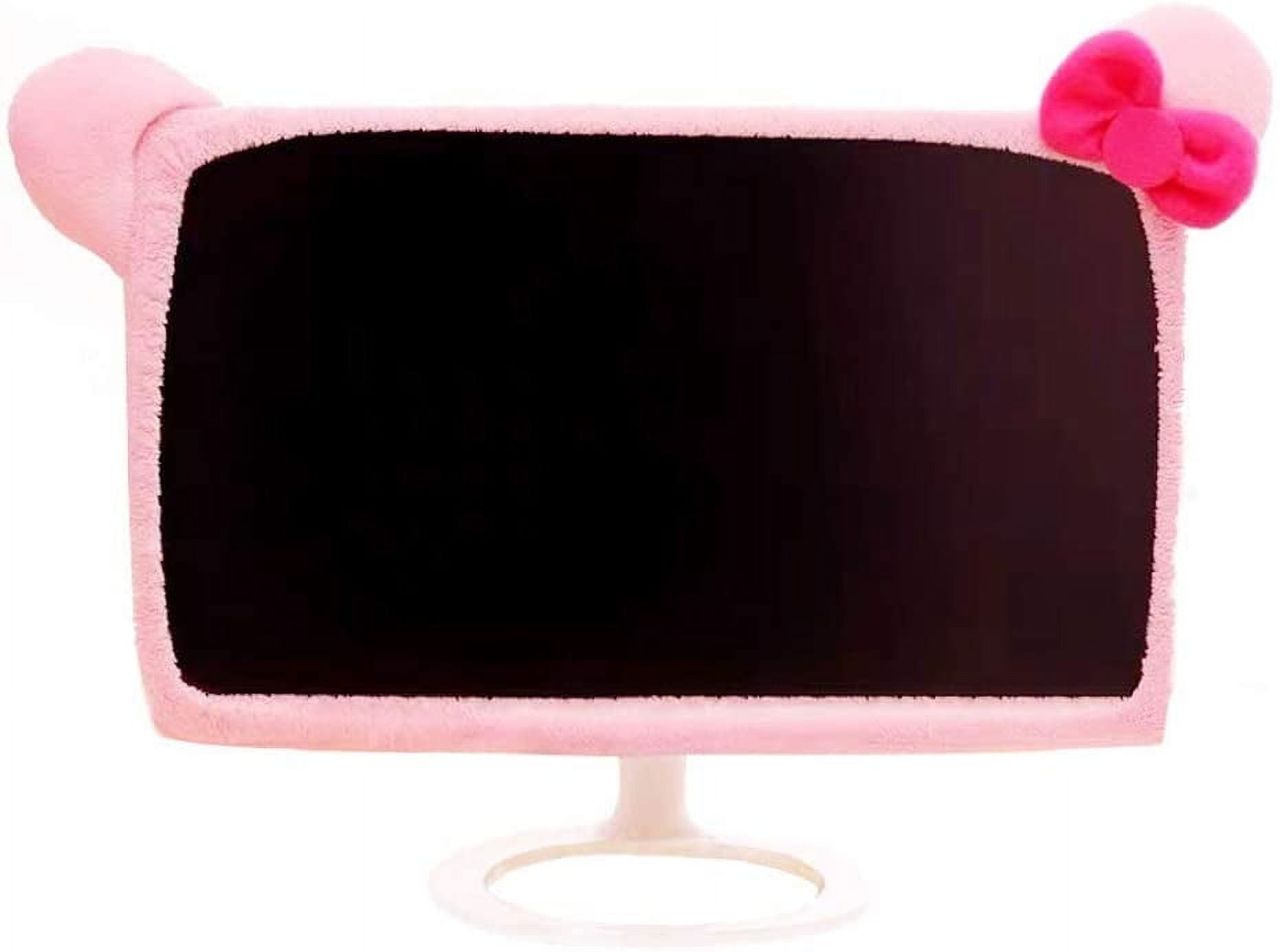20''-29'' Computer Monitor Cover with Cat Ear Design Furry Kawaii Pink ...