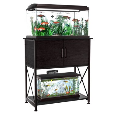 Dextrus 55-75 Gallon Fish Tank Stand with Electrical Sockets & RGB ...