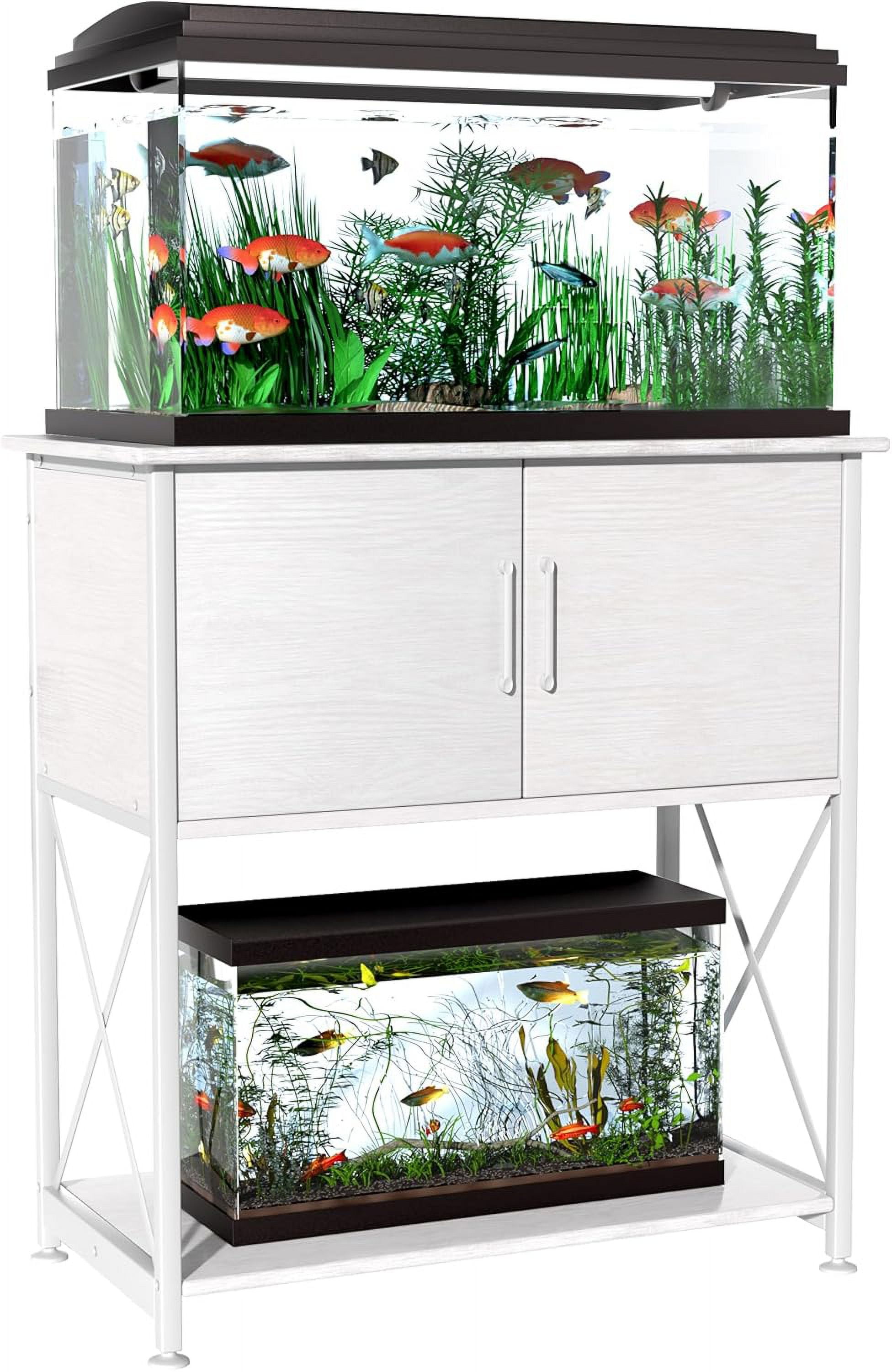 20-29 Gallon Aquarium Stand Metal Frame Fish Tank Stand with Cabinet ...