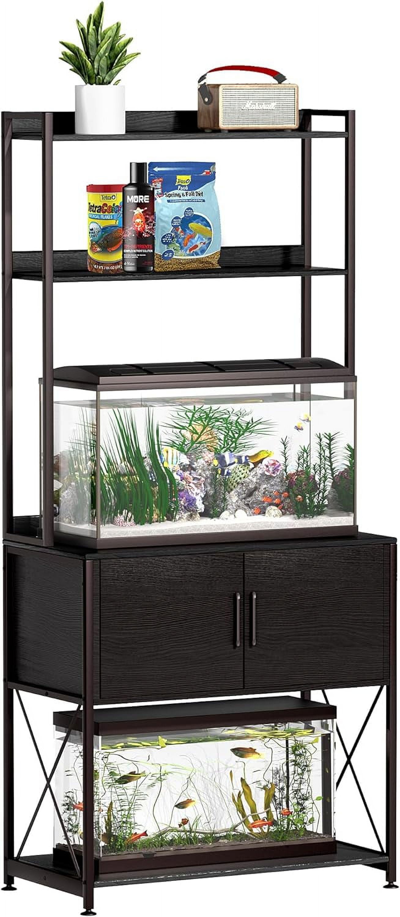 20-29 Gallon Fish Tank Stand, Aquarium Stand with 2 Shelves and Cabinet ...