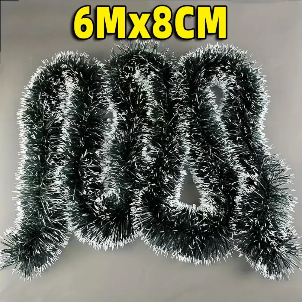 20/2m Christmas Green Cane Ribbons Garland Xmas Tree Ornaments Cane ...