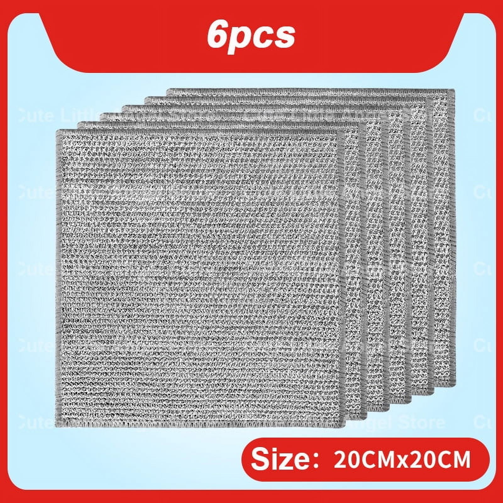 20/2pcs Thickened Steel Wire Cleaning Cloth Double -layer Non -stick ...
