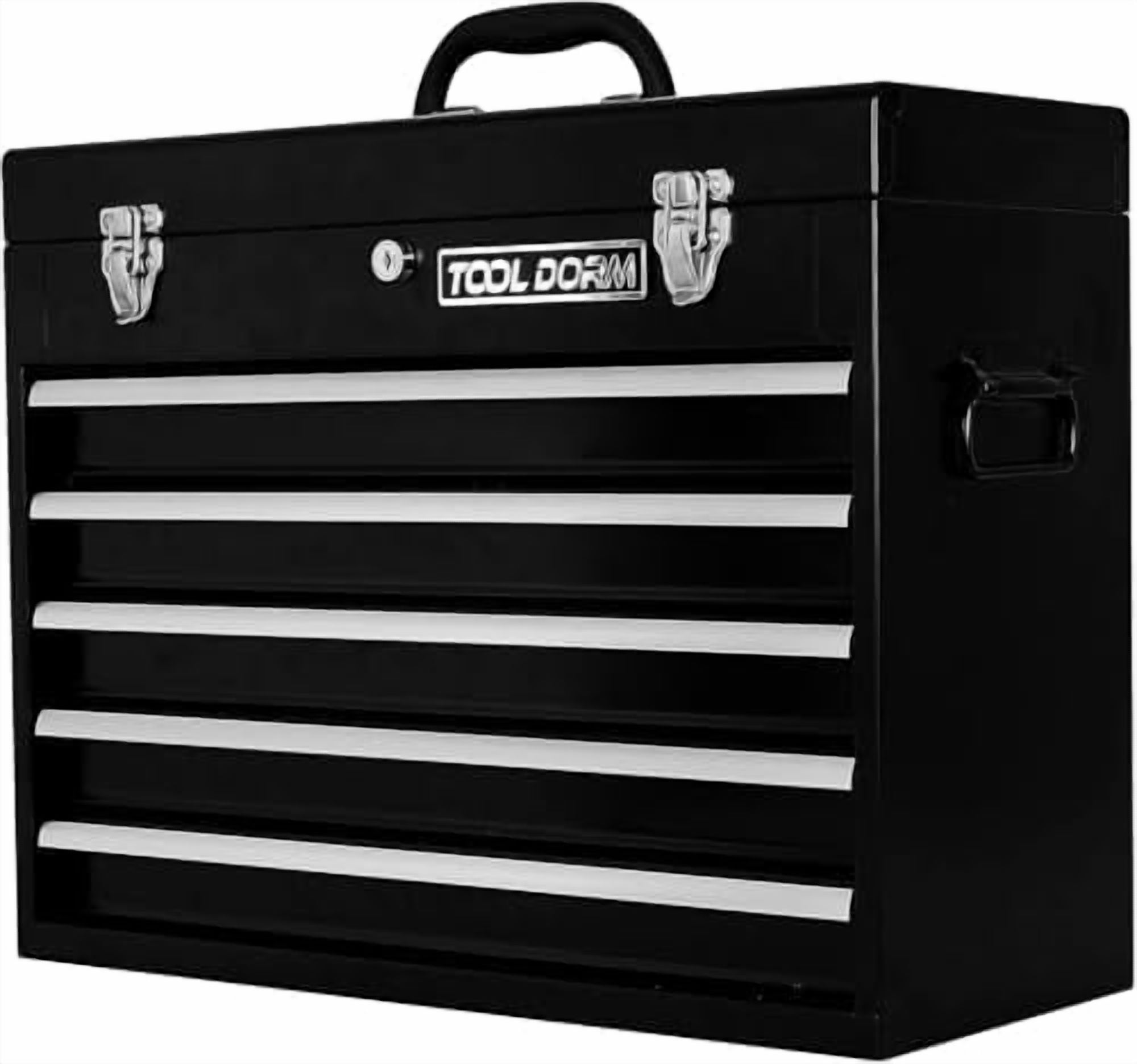 20.3“ Metal Tool Box with Drawer Portable Steel Tool Box with Metal ...