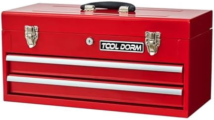 20.3" Metal Tool Box with Drawer - Portable Steel Tool Box with Metal ...