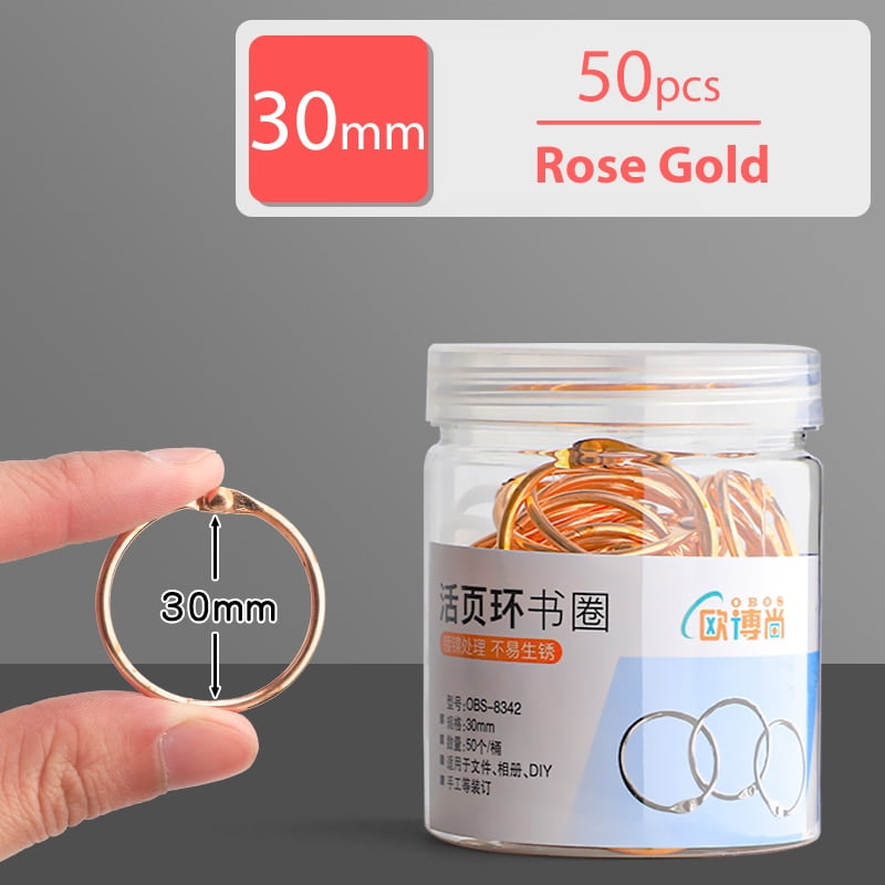 20/30/40/50mm Metal Binder Ring Loose-leaf Paper Book Index Cards Album ...