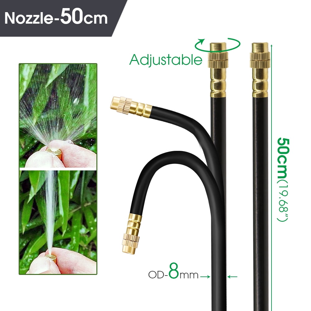 20/30/50cm Bendable Pole Brass Nozzle for Garden Balcony Plants 3/8" PE ...