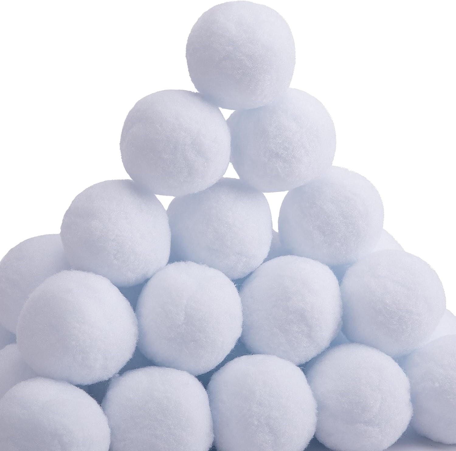 20/30/60 Pcs Fake Snowballs for Kids - 2 Inch Indoor Snowball Fight ...