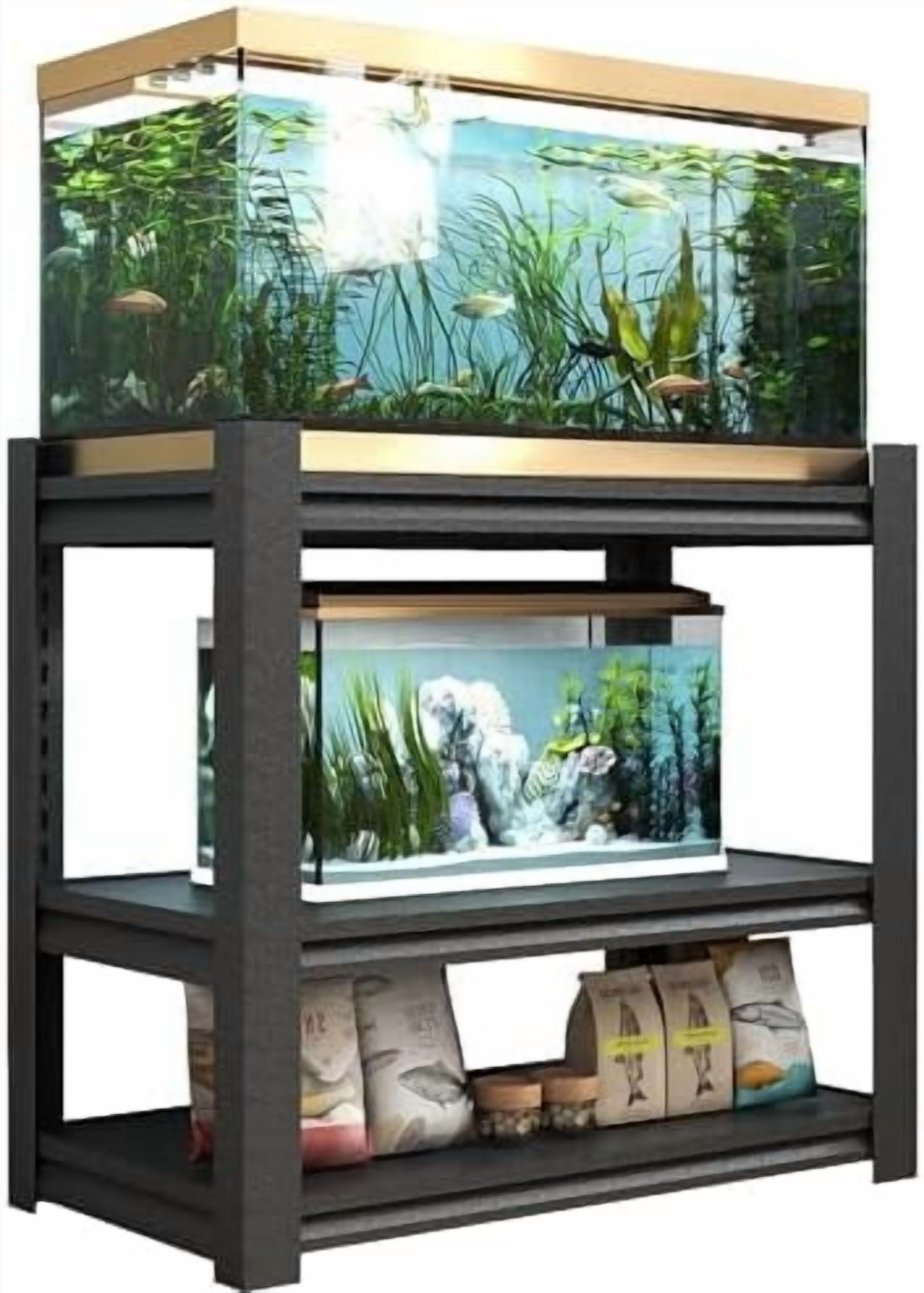 20-30 Gallon Fish Tank Stand, Heavy Duty Metal Aquarium Stand 34" L x ...