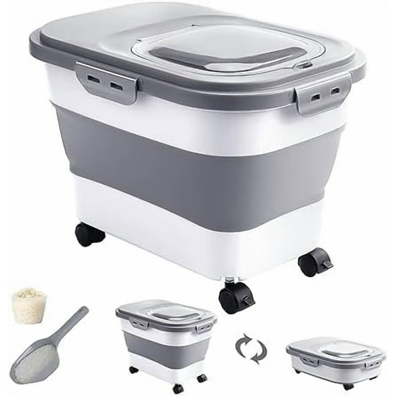 20-30 Lbs Rice Storage Container,Collapsible Food Storage Containers ...