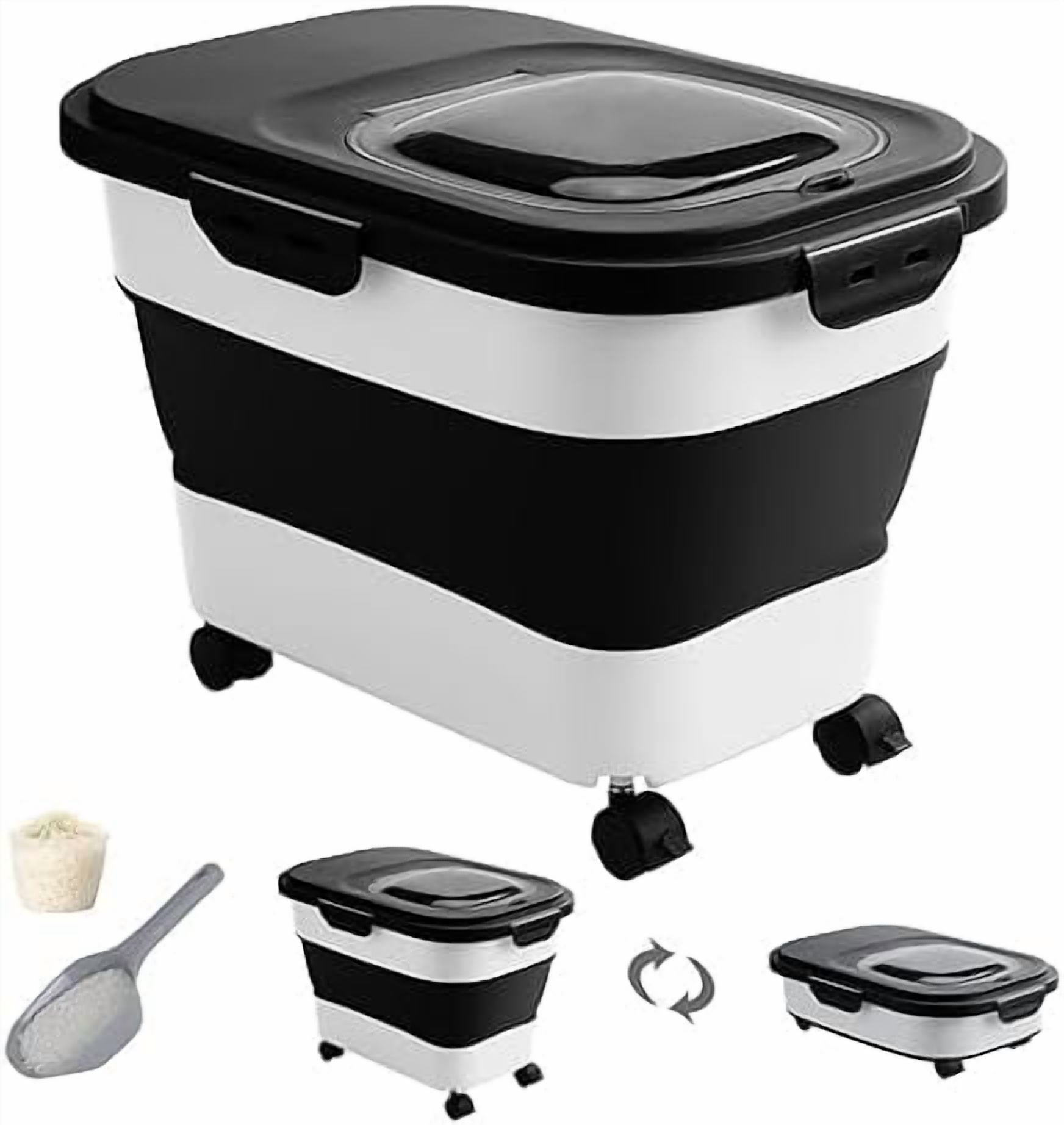 20-30 Lbs Rice Storage Container,Collapsible Food Storage Containers ...