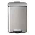 20/30 Liter Brushed Stainless Steel Trash Can, Square Pedal Recycle Bin ...