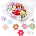 20/30Pcs Flower Head Push Pins Notice Board Thumb Tacks Cork Board Pins ...