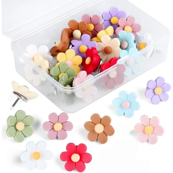 20/30Pcs Sunflower Push Pins Cork Notice Board Thumb Tacks Drawing Pins ...