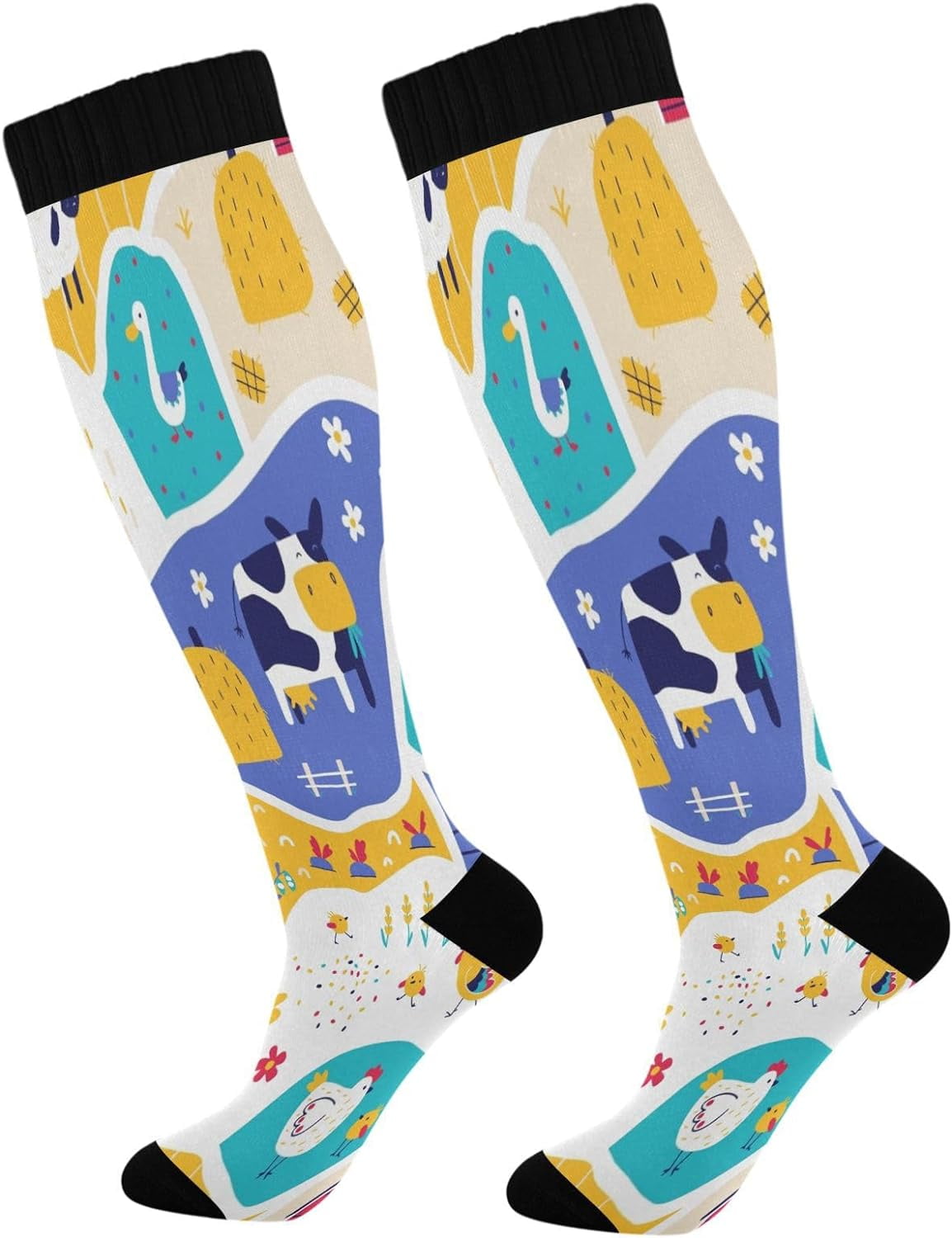 20-30mmHg Compression Socks for Men & Women Circulation Funny Farm ...