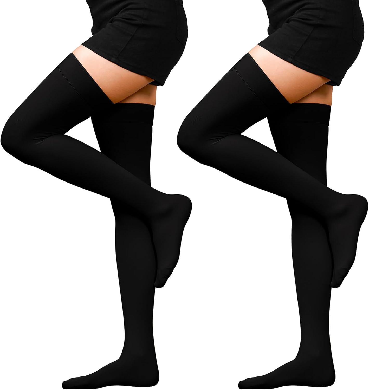 20-30mmhg compression stockings for women & men, thigh high closed toe ...