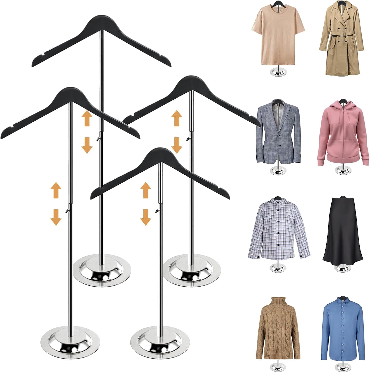 20-35 Inch Height Adjustable Shirt Display Stand, T Shirt Display Stand ...
