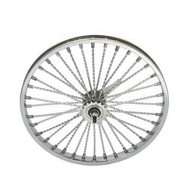 20" 36 Twisted Spoke Coaster Wheel Chrome. Bicycle wheel, bike wheel ...