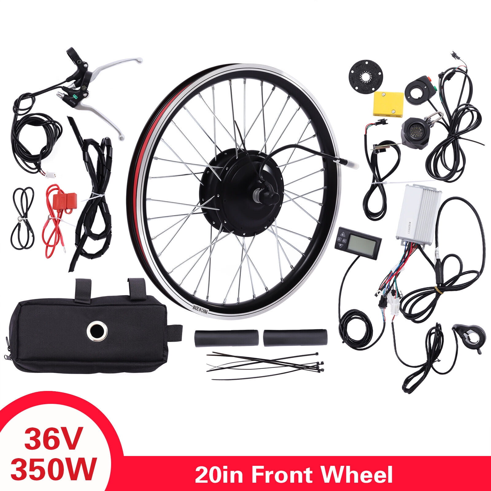 20" 36V Electric Bicycle Motor Conversion Kit Front Wheel EBike Cycling ...