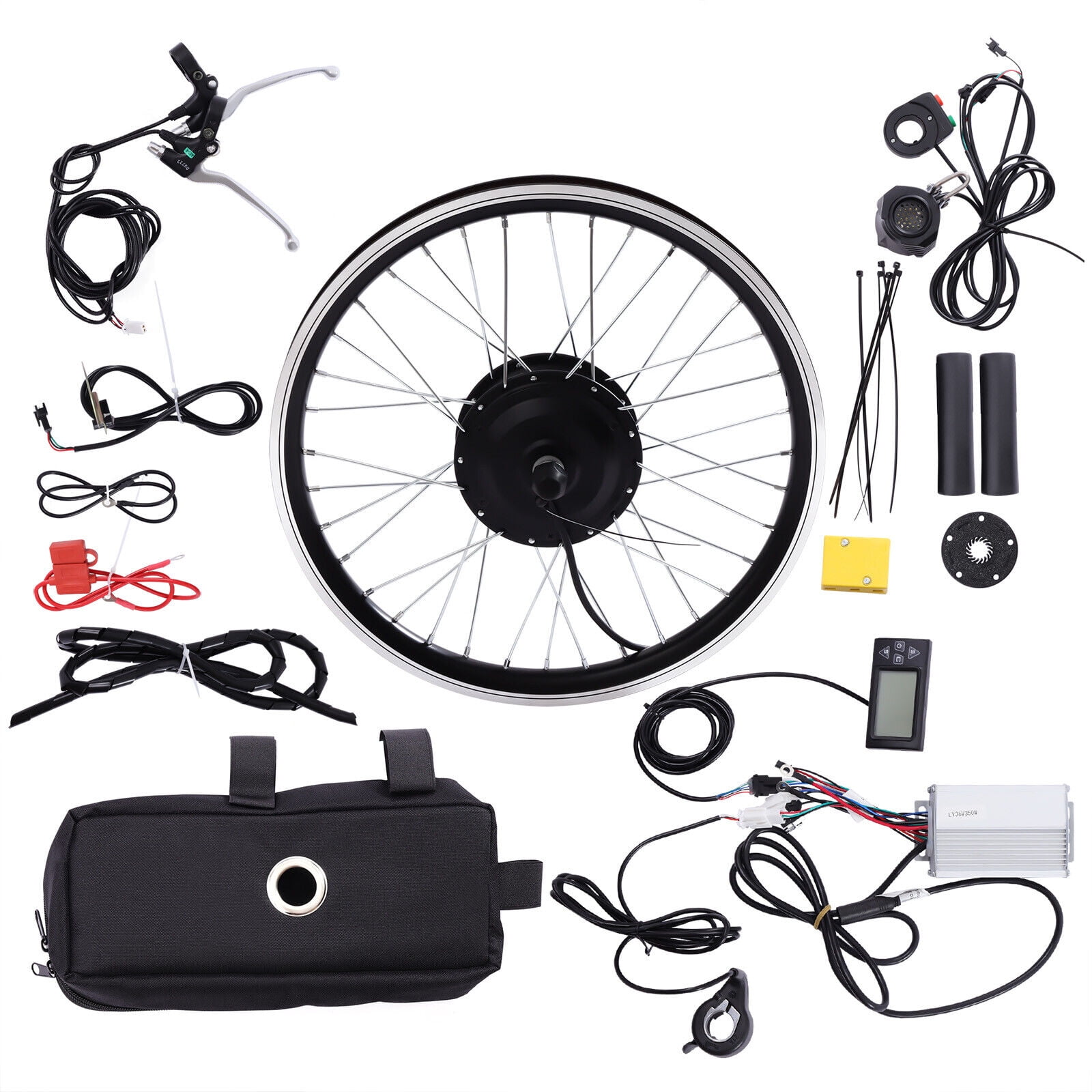 20" 36v 350W E-Bike Front Wheel Conversion Kit Electric Bicycle Motor ...