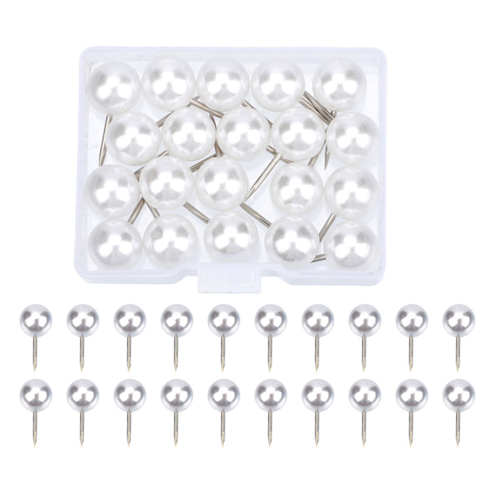 20-380Pcs Decorative Pushpins Heart Pushpins Flat Push Pins Beads Head ...