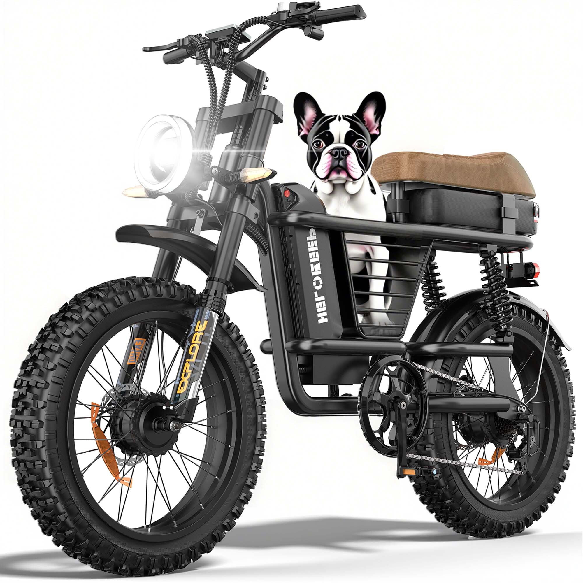20*4.0 Fat Tire Ebike, Dual 1500W Peak Electric Bicycles, 48V 15Ah ...