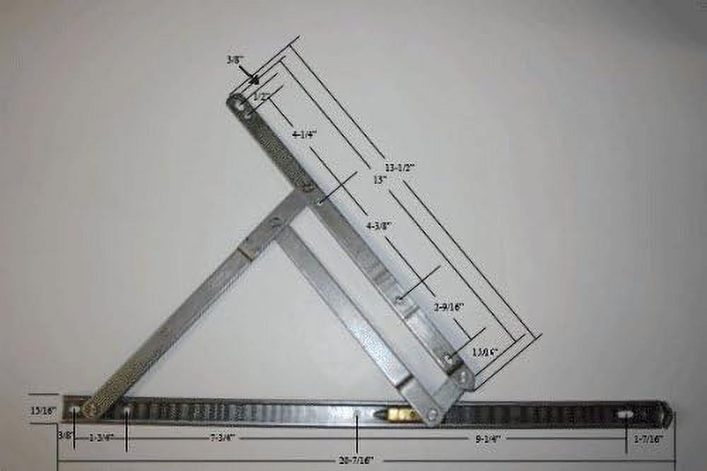 20" 4-Bar Heavy Duty Stainless Steel Friction Hinge - Package - Walmart.com