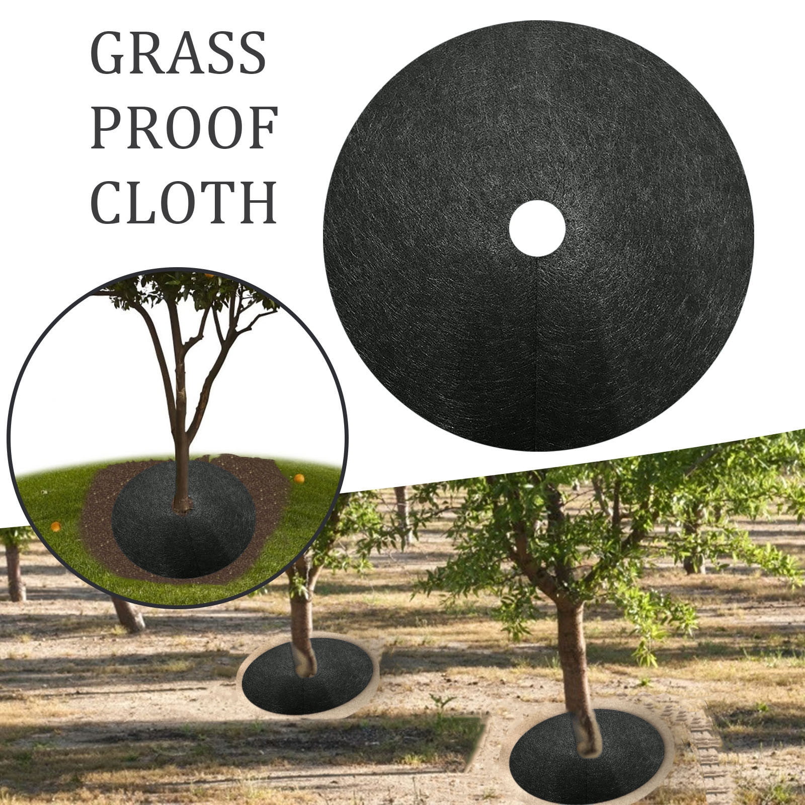 20.4 Inch Non-Woven Tree Mulch Ring, Thickened Tree Protector Mat ...