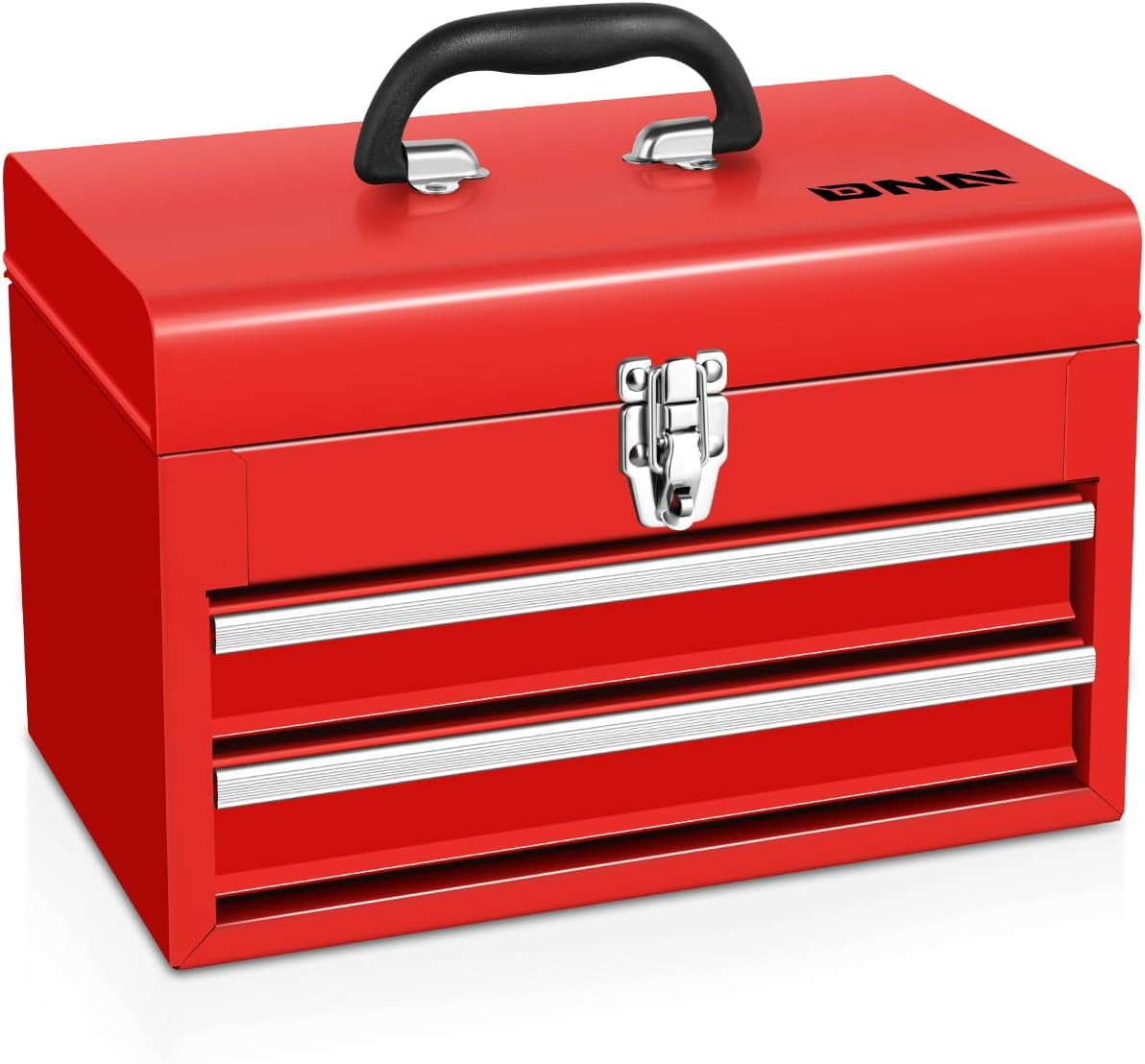 20.4 Inch Steel Portable Tool Box - 2 Drawer+Top Storage Toolbox with ...