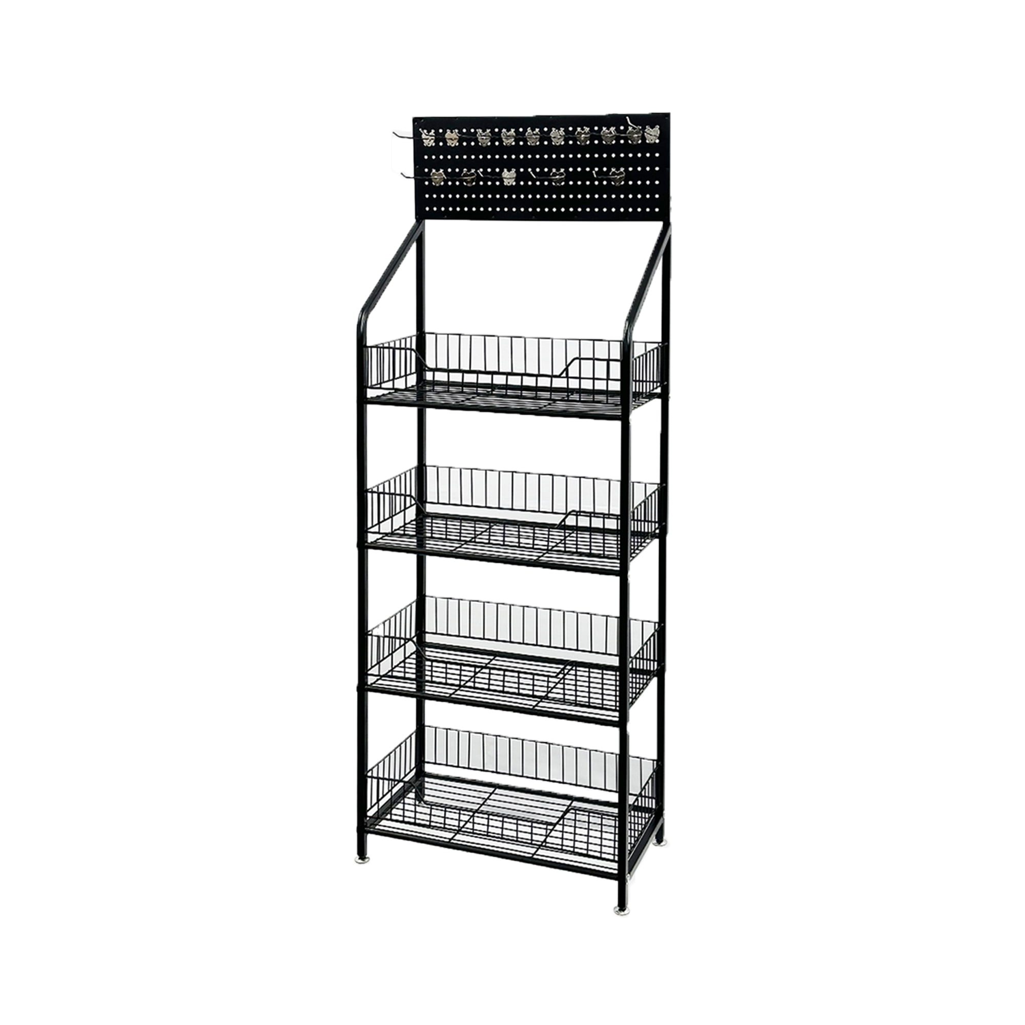 20'' 4 Tire Retail Display Racks, Metal Storage Shelf, Concession Candy ...