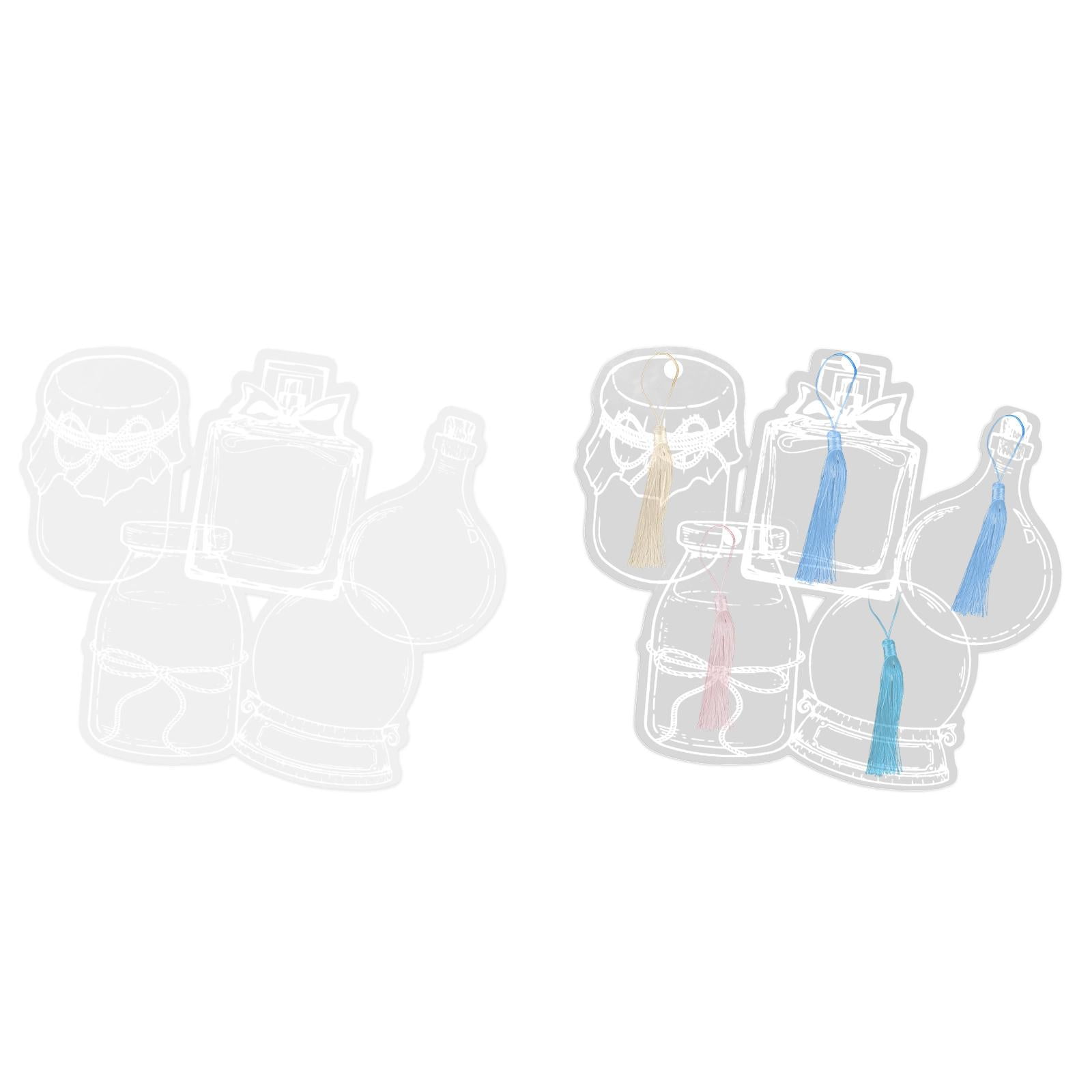 20/40/60Pcs DIY Transparent Dried Flower Bookmark,Acrylic Clear Jars ...