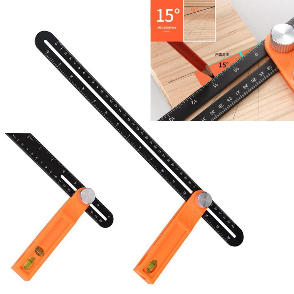 20/40Cm T-Shaped Angle Ruler Gauges Sliding Level Ruler Measuring Tool Detachable Adjustable ...
