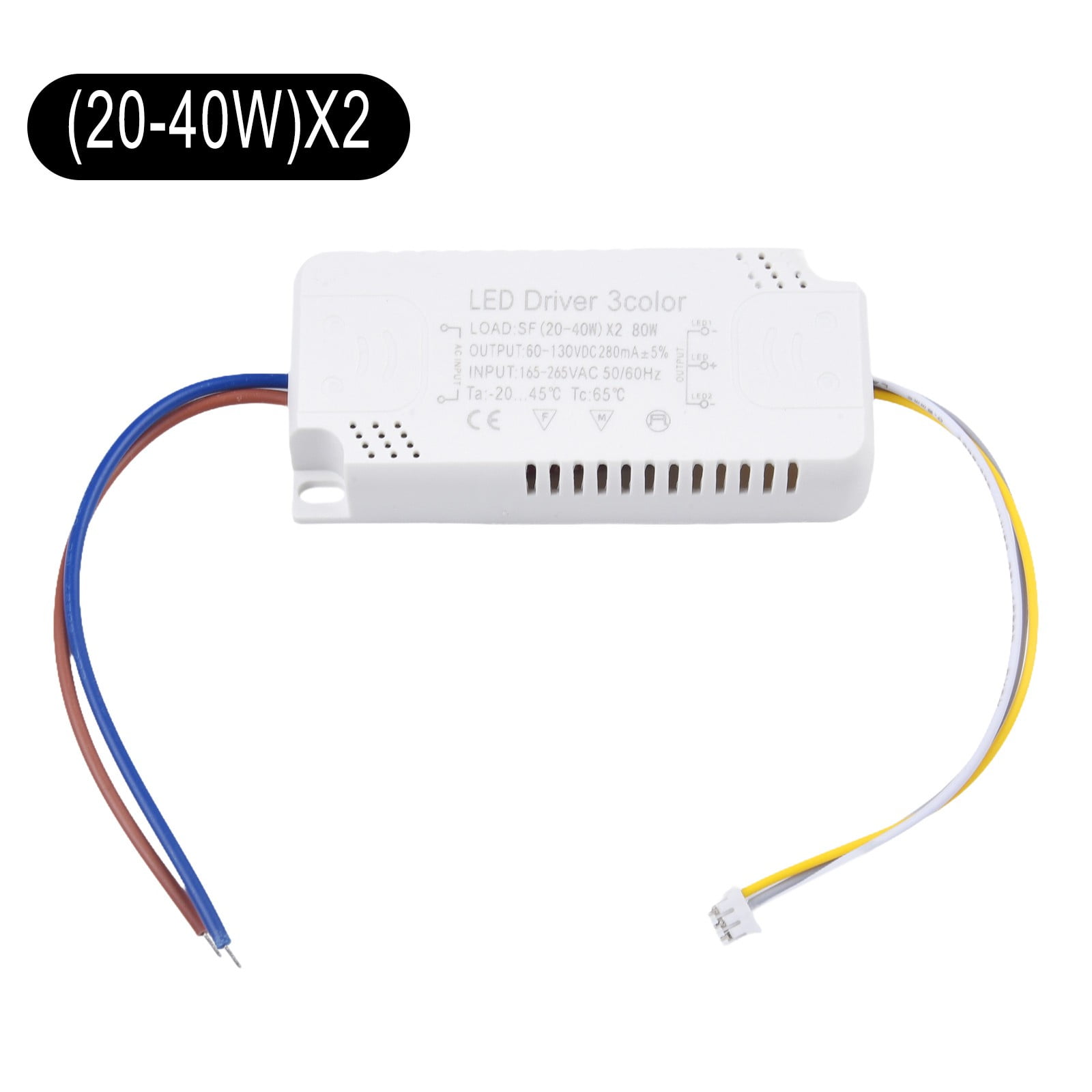 (20-40W)X2 Led Driver 3Color Adapter For Led Lighting Non-Isolating ...