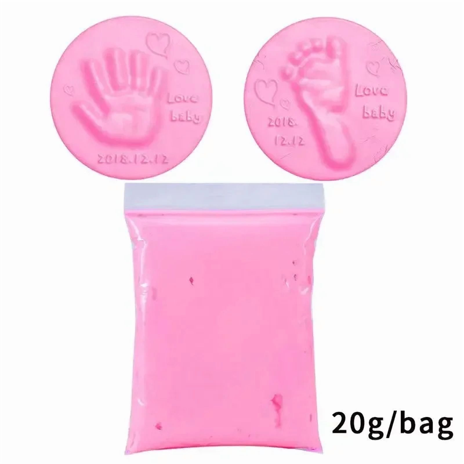 20/40g Baby DIY Hand and Footprint Soft Clay Fluffy Material, Baby ...
