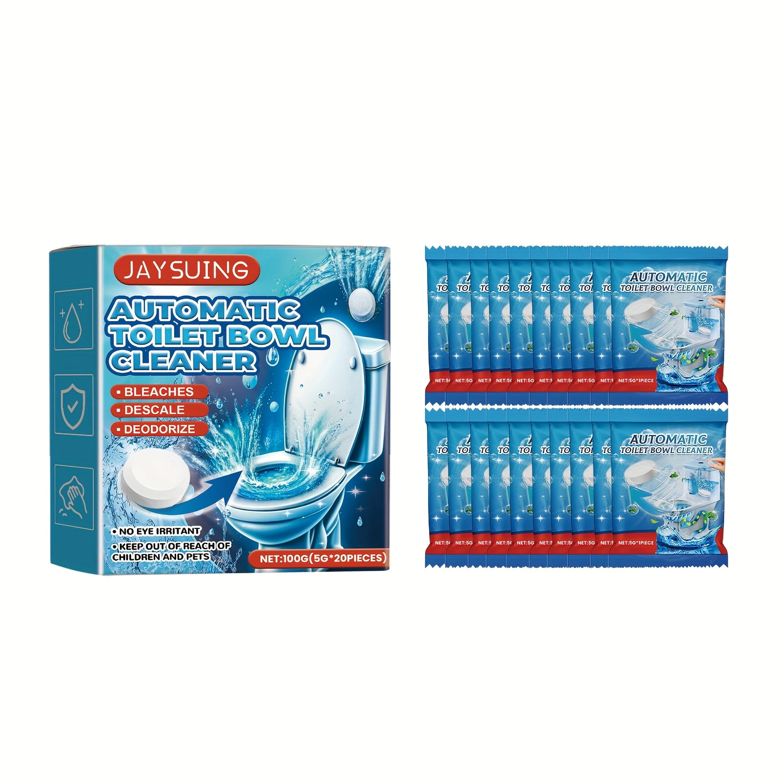 20/40pcs Automatic Toilet Cleaning Tablets, Scented Foaming Cleaning ...